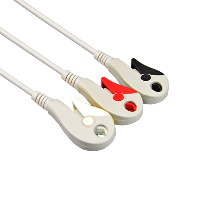 Philips M1603A 3-Lead ECG Leadwires Compatible with Grabber End AHA