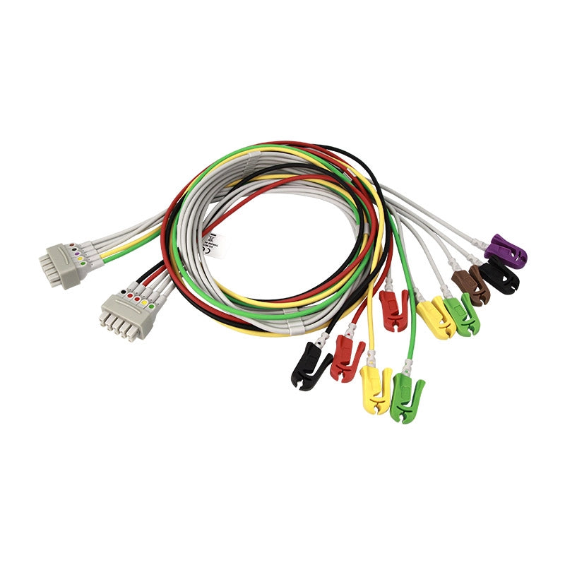 GE Healthcare EKG Lead Wire Compatible 10-Leads With Grabber IEC